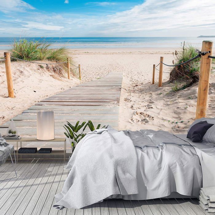 Papier peint photo plage mer 3D 400x280cm avec papier peint à coller ...