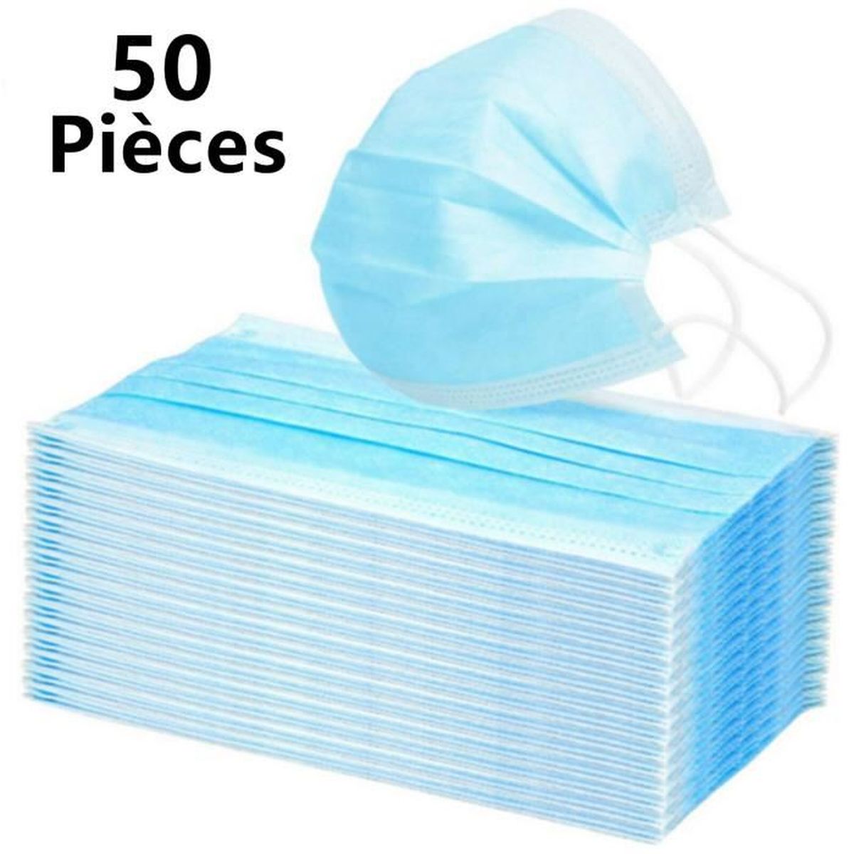 50x jetable sanitaire hôpital masq respiratoire - Cdiscount Bricolage