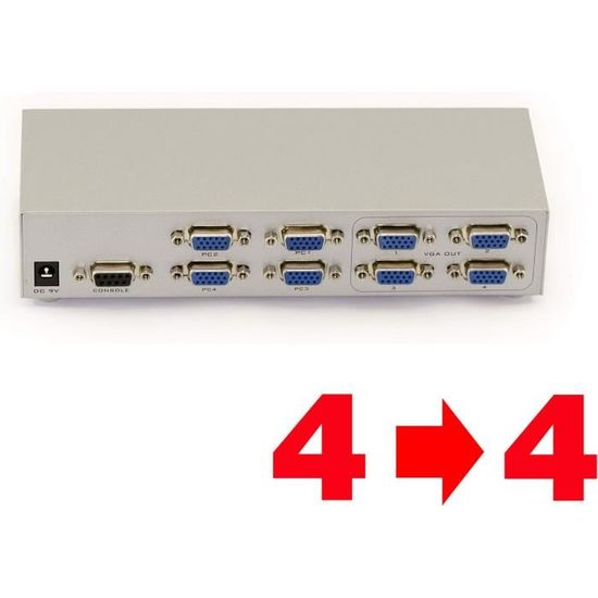 Switch VGA 4 vers 4 Ports KALEA-INFORMATIQUE - Cdiscount Informatique