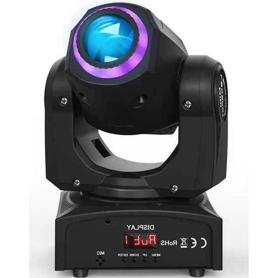 UKing 50W Lyre LED, Lumière de Scène Mobile avec 8 Motifs 8 Couleurs ...