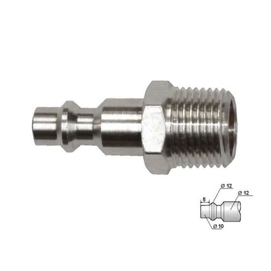 Embout de raccord pneumatique - Non spécifié - 3/8 - Mâle - Profil ...