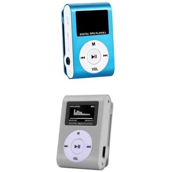 2 X (Multi) Mini Lecteur MP3 Clip en métal Portable Musique média vidéo ...