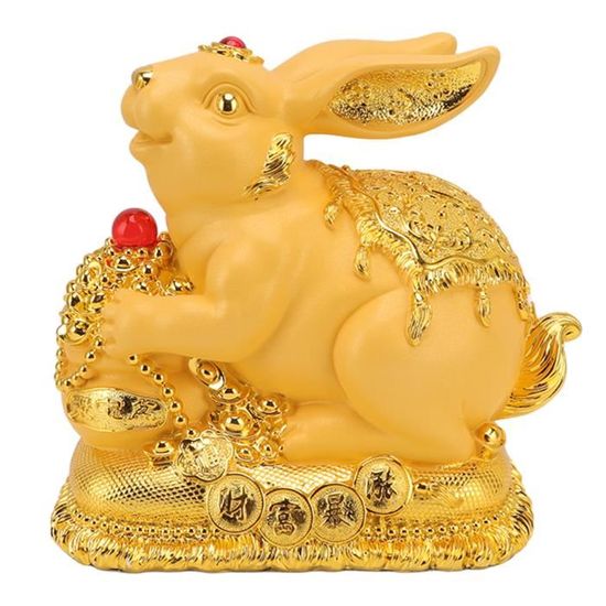 EBTOOLS Tirelires Lapin Doré Chinois doré lapin tirelire résine ...