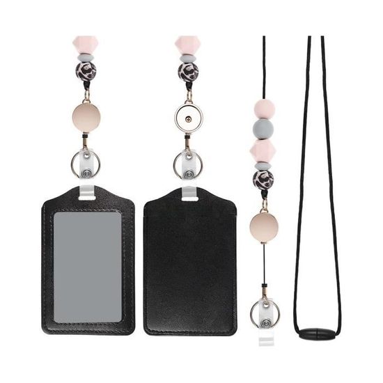 SODIAL-Longes RéTractables pour Badges D'Identification et Porte-CléS ...