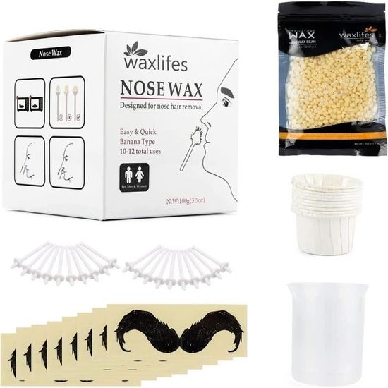 Cire Nez, Nose Wax 100g, Kit de Cire pour le Nez Ensemble de Cire pour ...