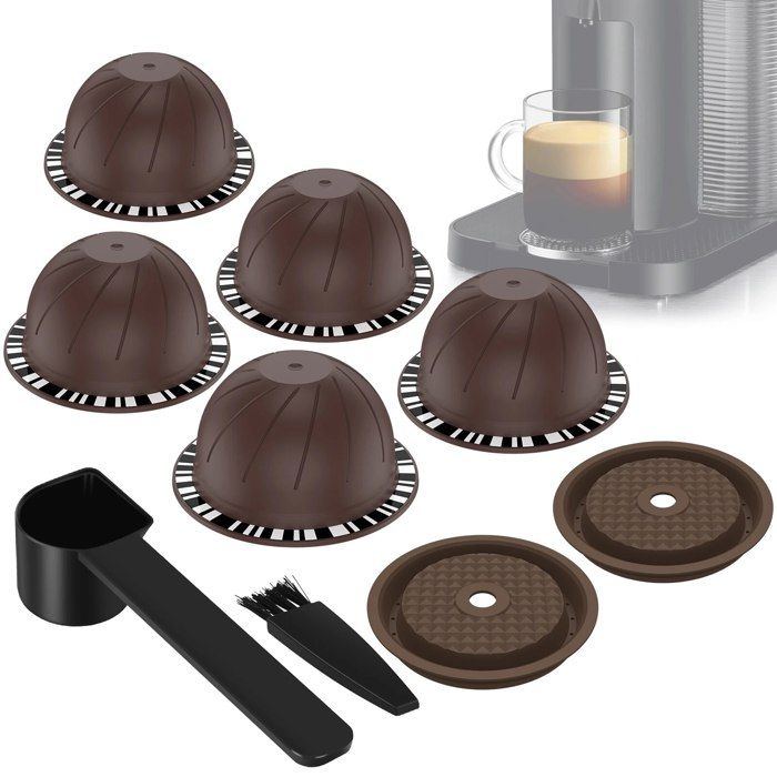 Ensemble de capsules de café réutilisables sans BPA,dosettes de café ...