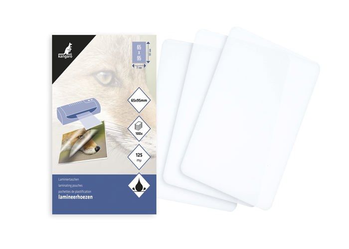 Plastique pour plastifieuse Kangaro - K-16002 - Film de plastification 65 x 95 mm 65 x 95 mm 125 ...