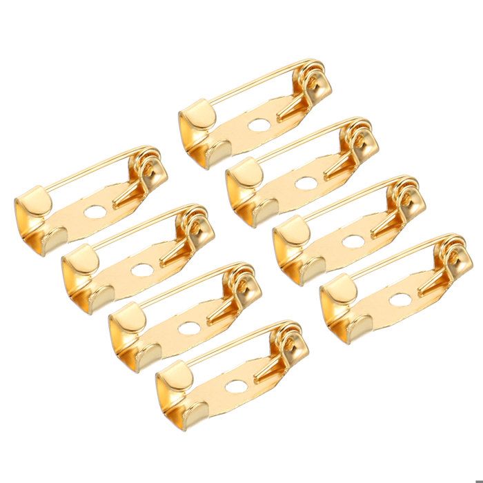 Épingle SOURCING MAP 50Pcs 15mm Trombone Sécurité Barre Épingles Broche ...