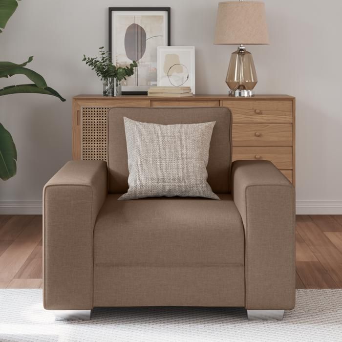 Clarence* Fauteuil de relaxation Chaise Canapé 1 position - Marron 59 ...