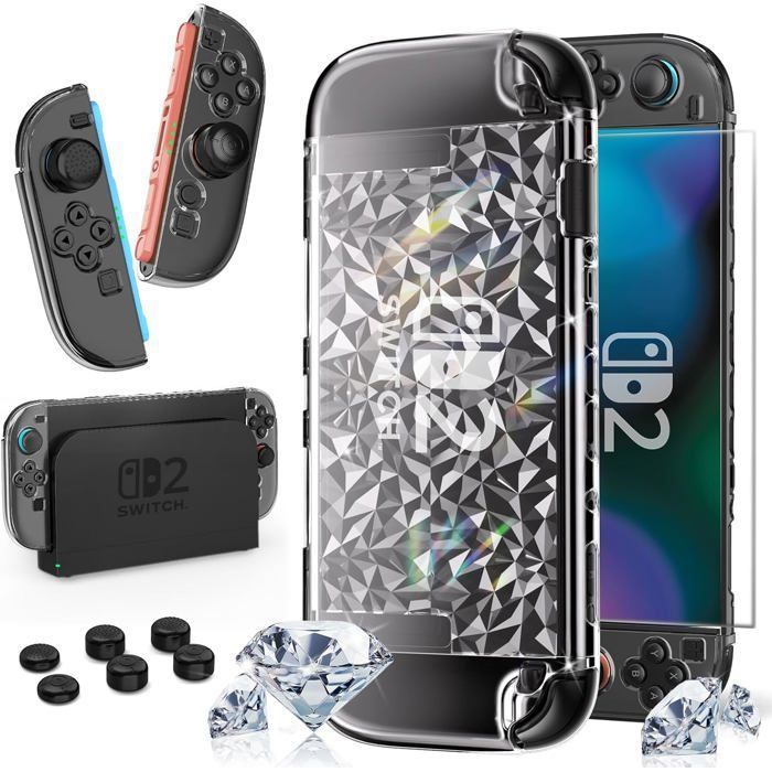 Coque pour Nintendo Switch 2 Dockable Coque de Protection Transparente ...