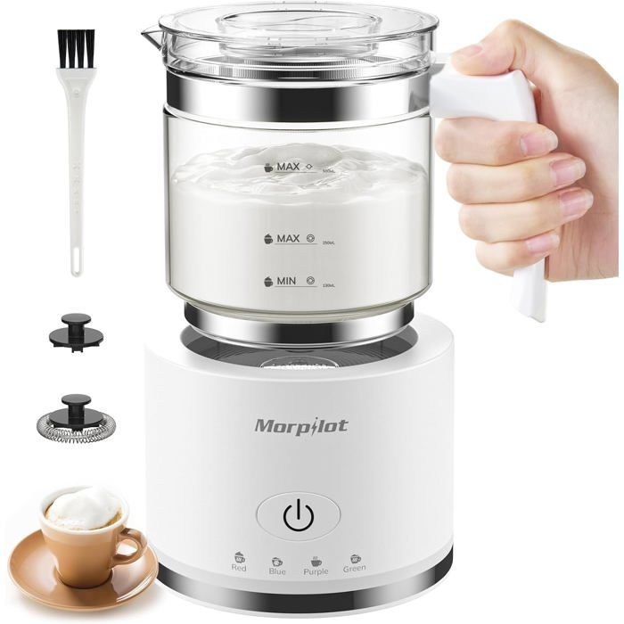 Morpilot Mousseur à Lait Électrique 4 en 1 500ml 600W Grande Capacité ...