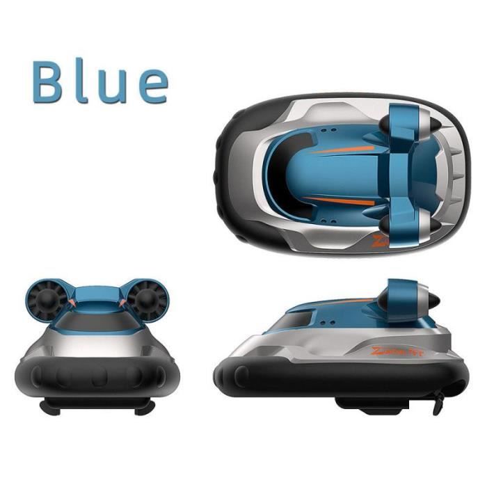 Bleu-Mini hovercraft électrique sans fil pour enfants, hors bord de ...