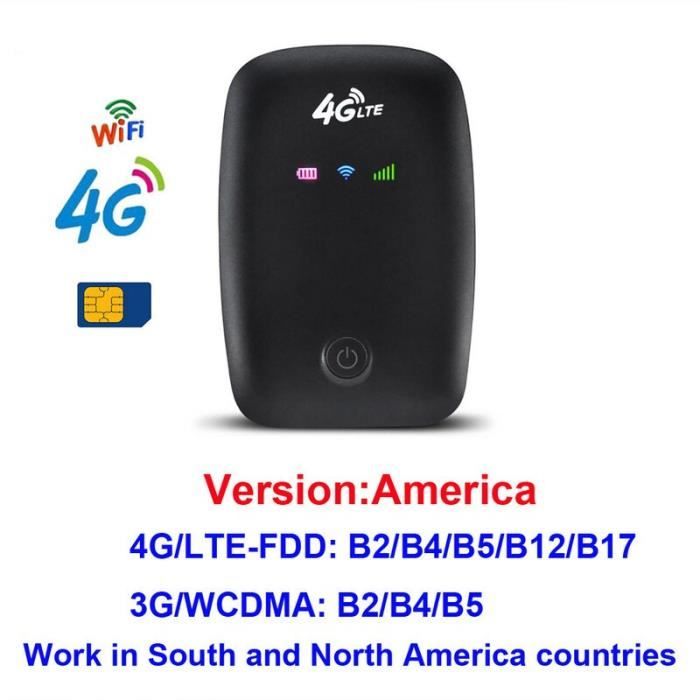 Version Amérique-Routeur sans fil Pocket Mifi, 2100mAh, 150Mbps ...