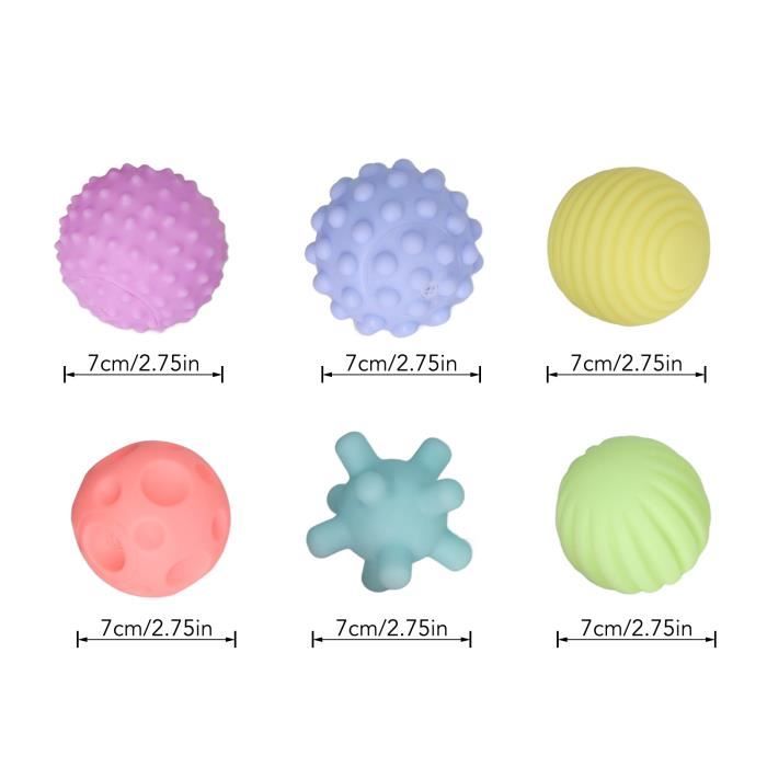 Jouet de balle texturée - ATYHAO - Ensemble de 6 pièces - Pour bébé ...