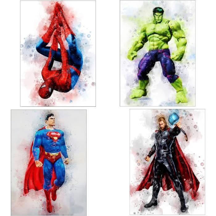 Affiche Murale Pour Super Héros Affiche Superheros Moderne Poster ...