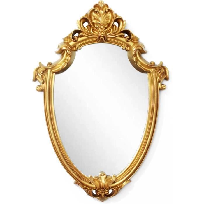 Miroir Mural Décoratif Vintage En Forme De Bouclier Doré Brossé 41,9 X ...