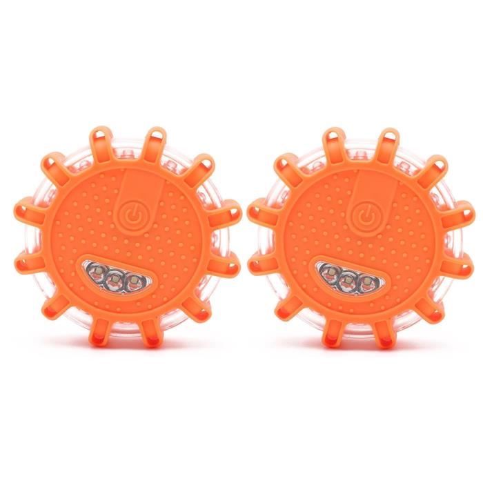 2 Pièces Balise De Signalisation Balise de Signalisation à LED avec 9 ...