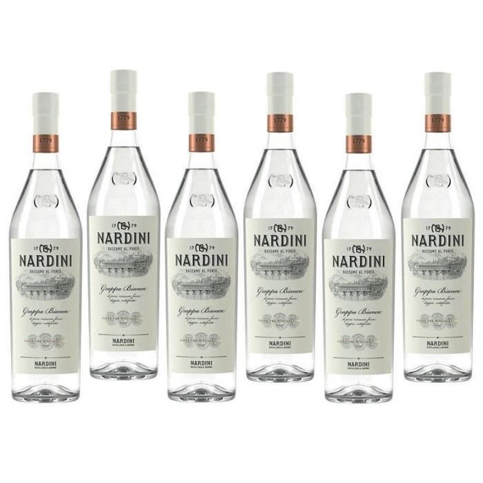 GIN NARDINI NARDINI GRAPPA BIANCA 1 LITRO 6 BOTTIGLIE - La cave Cdiscount