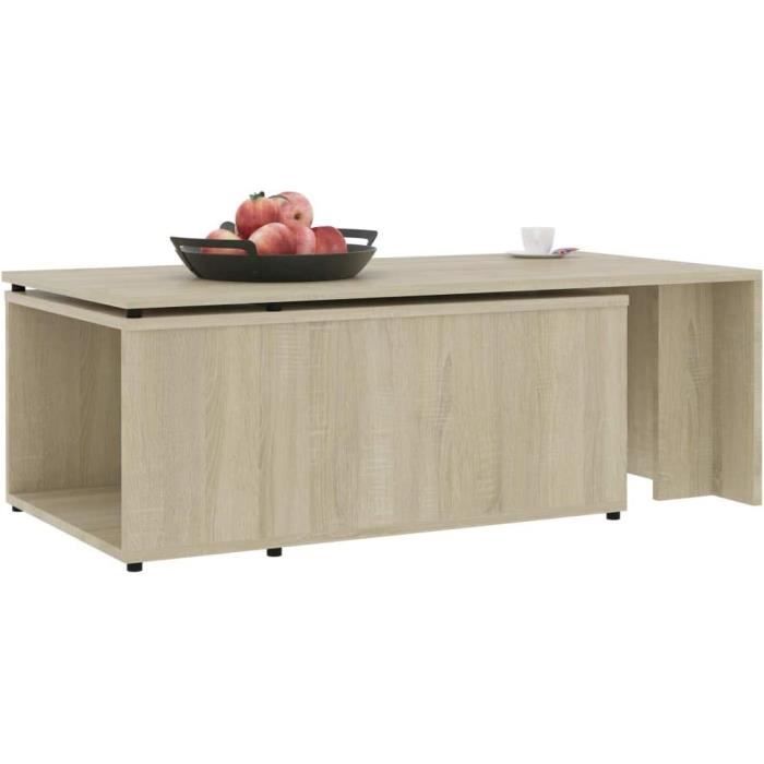 Table Basse avec Rangement Table d'appoint Table Centrale pour Salon ...