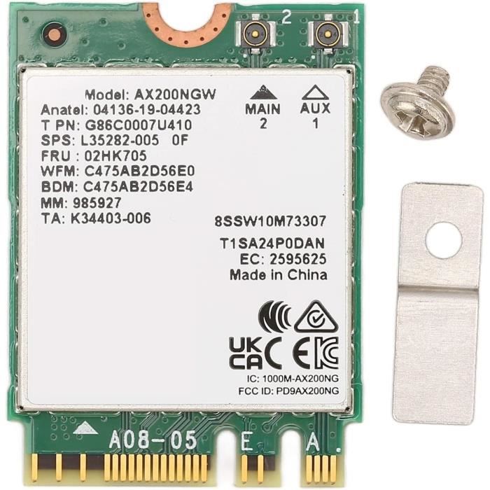 Carte Réseau WiFi 6 NGFF, Carte Internet sans Fil Double Bande pour ...