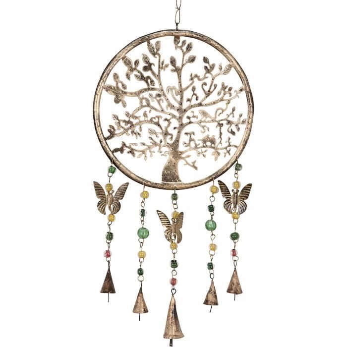 Mobile Mobile Mobile Arbre De Vie Avec Cloches, Perles Et Papillons ...