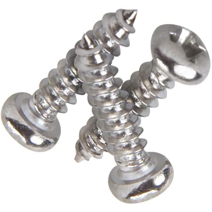 Rond Tête Vis à Cruciforme - Nickelé Métal Cruciformes Tête Vis ...