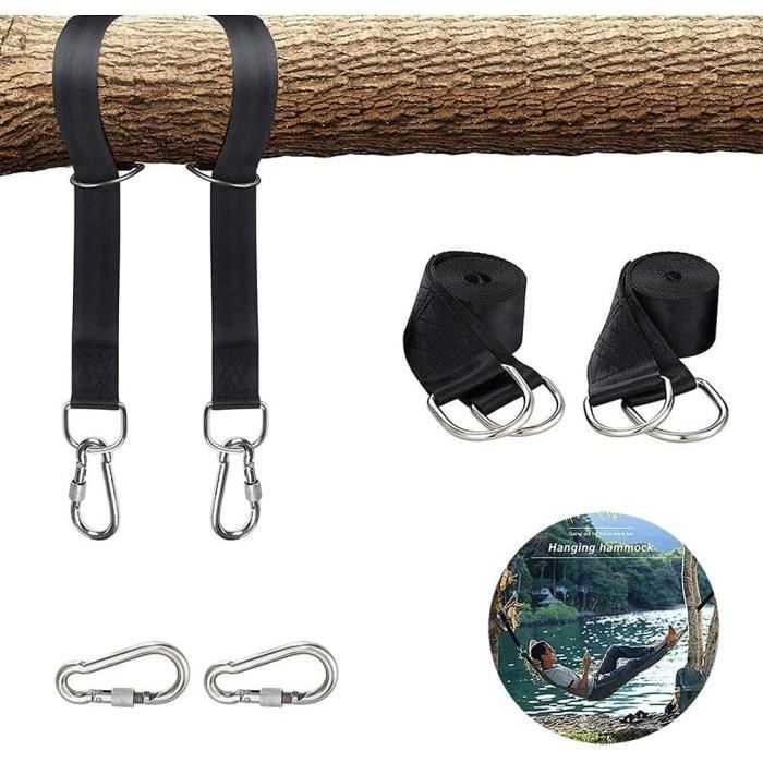 Sangle Hamac,150cm Corde Balançoire Hamac Arbre avec D-Ring,Deux ...