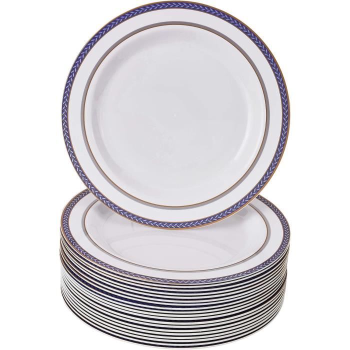 Assiettes À Salade Élégantes | 20 Pièces | Plats Robustes | Aspect ...