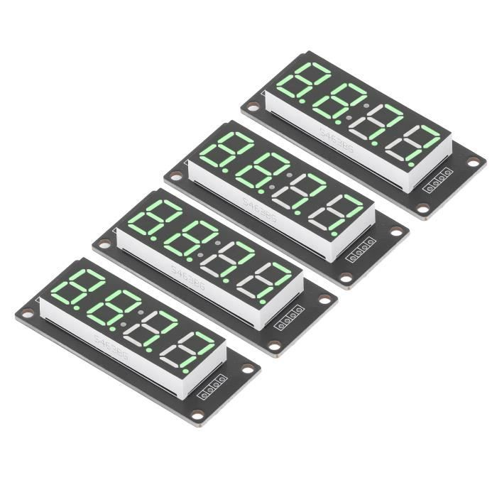 Cikonielf module d'horloge à 7 segments 4 Set 4 Digit Digital Tube LED ...