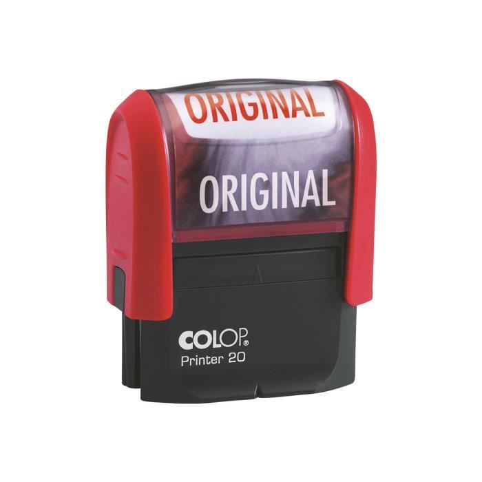 COLOP Printer 20-L Tampon auto-encreur rouge texte fixe ORIGINAL 14 x ...