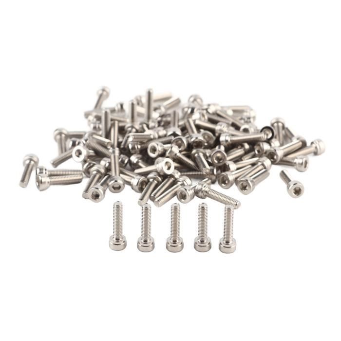 EJ.life Jeu de vis à tête cylindrique M3 Vis Boulons à Tête Cylindrique à Six Pans Creux en ...