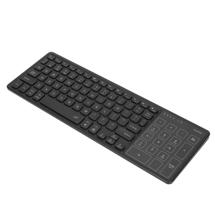 Clavier sans fil - HURRISE - Modèle avec pavé tactile - Rétroéclairé ...