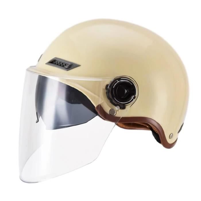 Pare-brise rabattable pour moto,casque demi-visage,équipement de moto ...