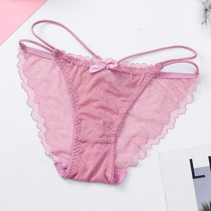 String Tanga pour Femme Caleçon en coton à mailles creuses sexy en ...