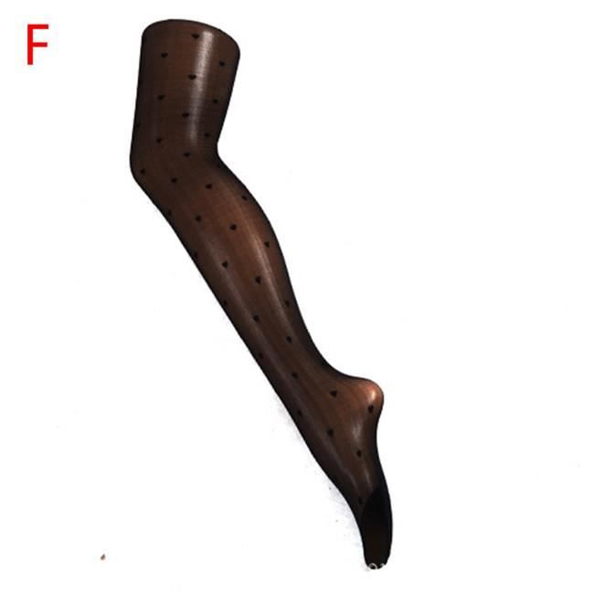 F Bas fins Vintage pour femmes, collant classique en soie à petits pois ...