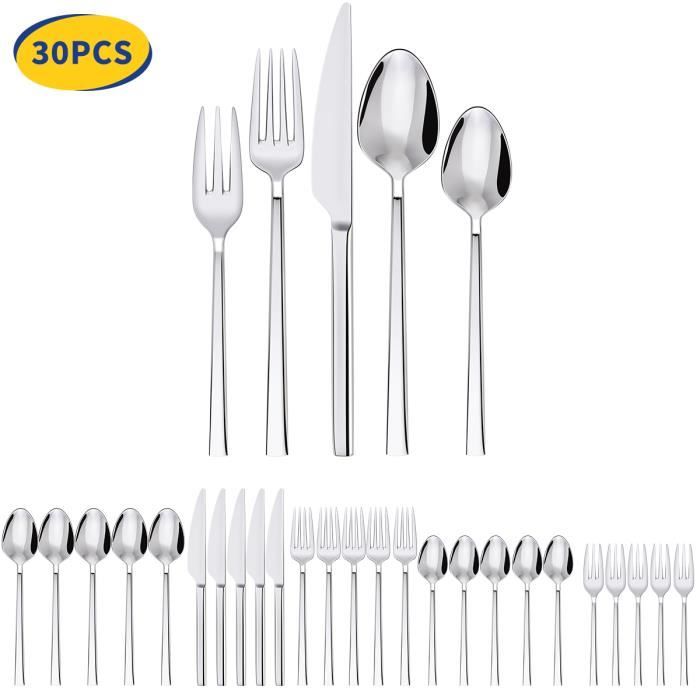 Ensemble de Couverts en Acier Inoxydable Pour 6 Personnes - MULISOFT ...