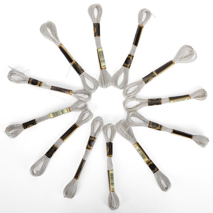 Fils de point de croix - OMABETA - Argent brillant - 24pcs - 8 mètres ...