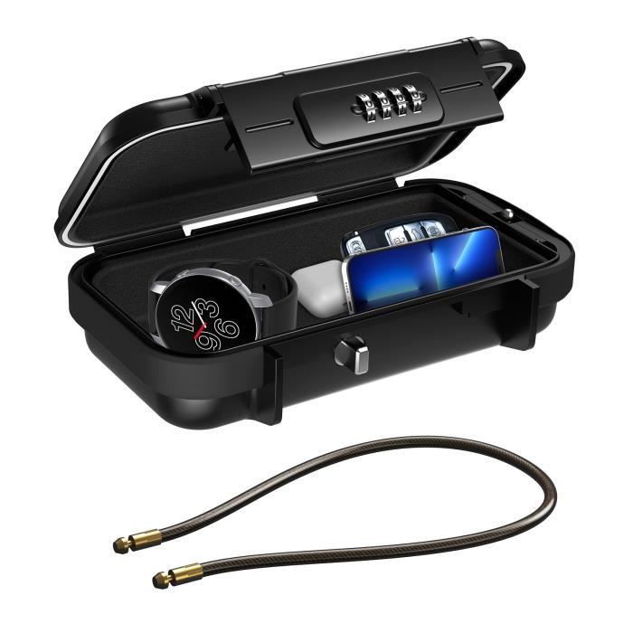 Coffre-fort portable avec code, coffre-fort étanche antivol Mini coffre ...