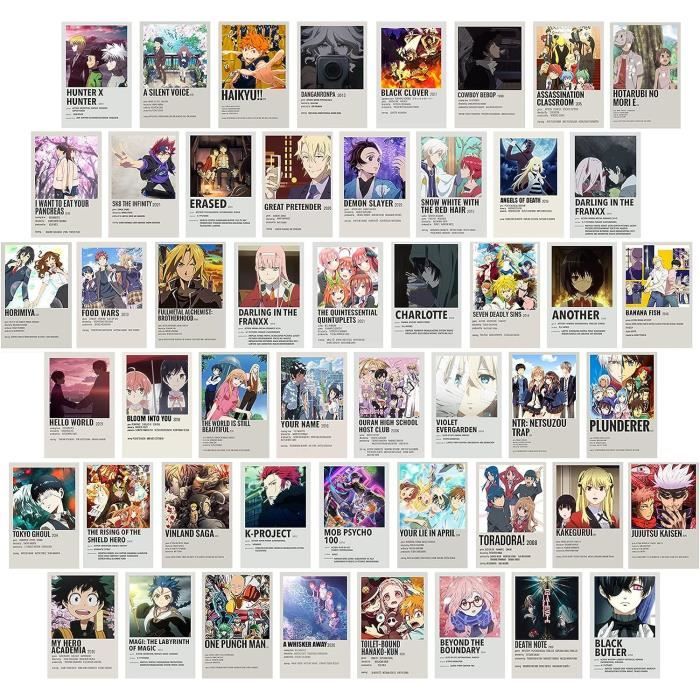 YongHang 50 pièces Poster Anime Set Poster Manga s Anime poster ...