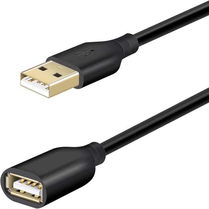 Câble D'Extension Usb 2.0 [10 Pi-3 M] - Un Câble D'Extension Usb Mâle À Femelle Pour Charger Et ...