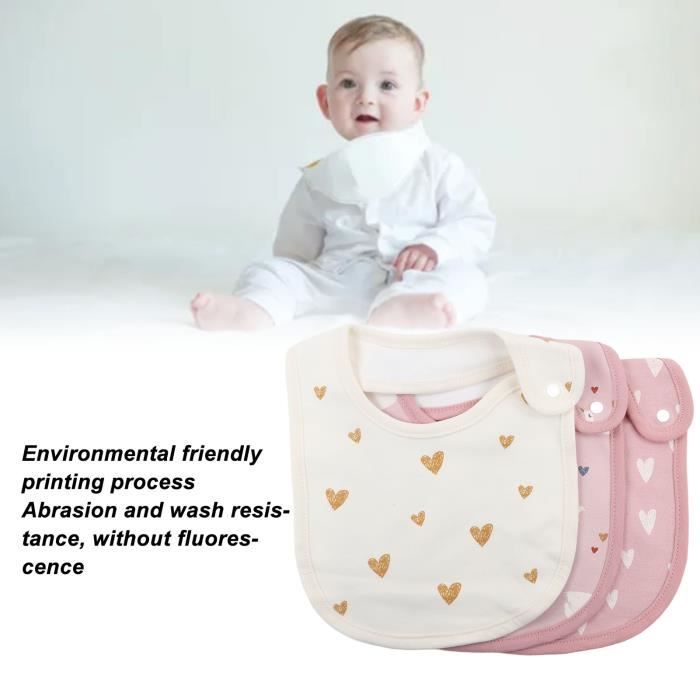 Bavoirs en coton absorbants pour bébé - VGEBY - Ensemble de 3 bavoirs ...