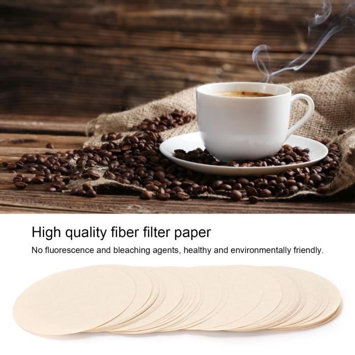 Papier filtre à café 50pcs 5.7x5.7cm rond en forme de filtre à café ...