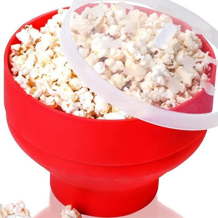 BOL,--Bol à Popcorn en Silicone pliable, seau à Popcorn pour micro ...