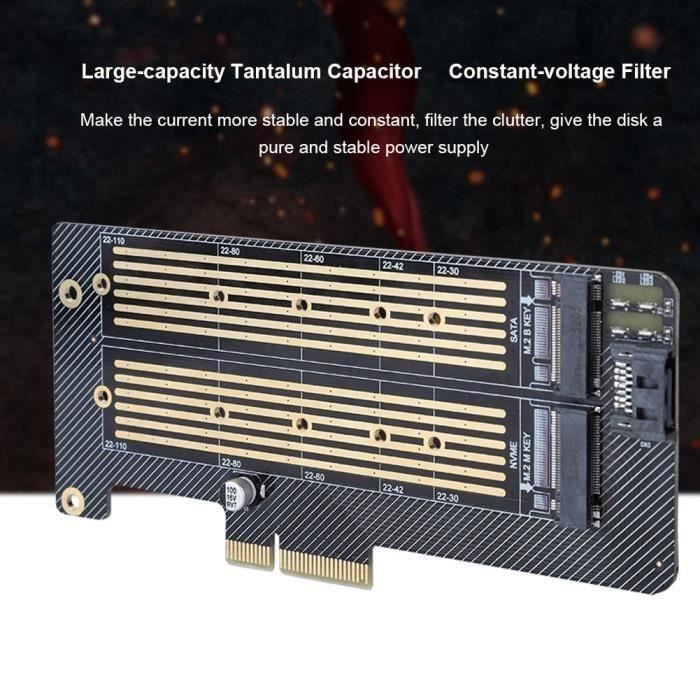 M2 NVMe SSD NGFF vers PCIE X4 Converter M2 NVMe SSD NGFF vers PCIE X4 carte adaptateur de ...