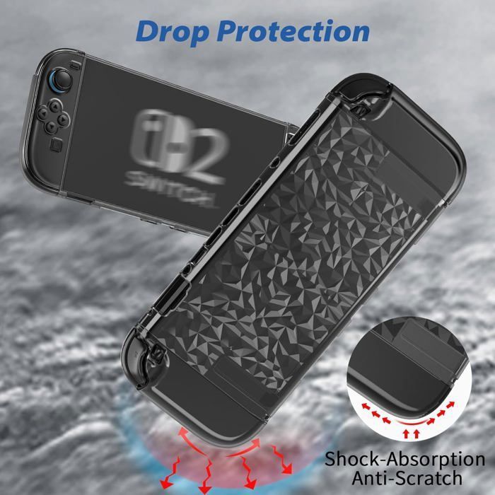 Coque pour Nintendo Switch 2 Dockable Coque de Protection Transparente ...