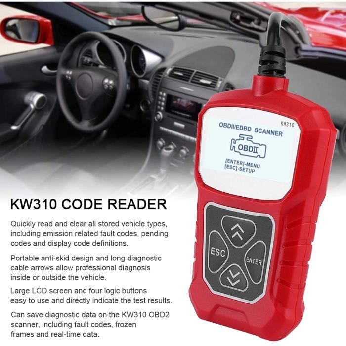 Diagnostic de voiture KW310, lecteur de Code automobile professionnel ...