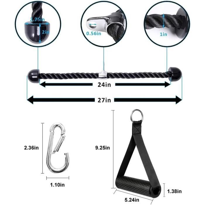 Corde Triceps Musculation Tricep Rope Set, Corde Triceps Avec Poignée ...