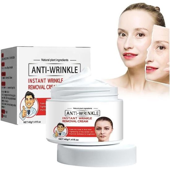 Crème anti-rides instantanée au rétinol anti-âge pour enlever les rides et raffermir la peau ...