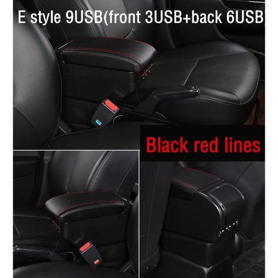 E style noir rouge - Nouvelle boîte de rangement pour Suzuki Swift 2005 ...
