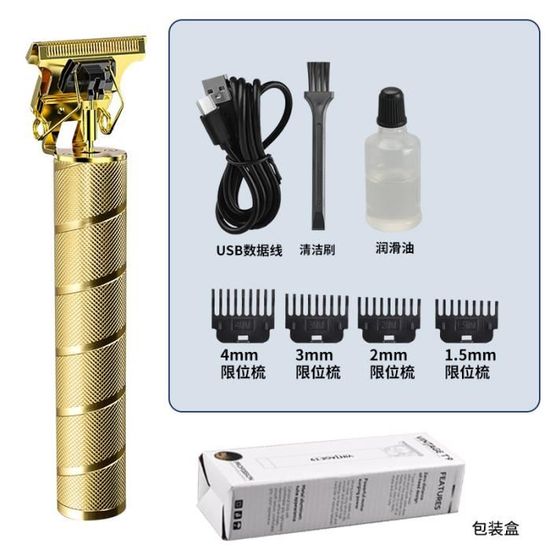 TONDEUSE CHEVEUX Tondeuse à cheveux électrique Vintage T9 0mm pour hommes rasoir sans fil ...